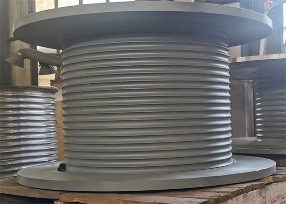 ทาวเวอร์เครนกว้านกลองพร้อม Lebus Grooving Cable Drum Spooling Wire Rope