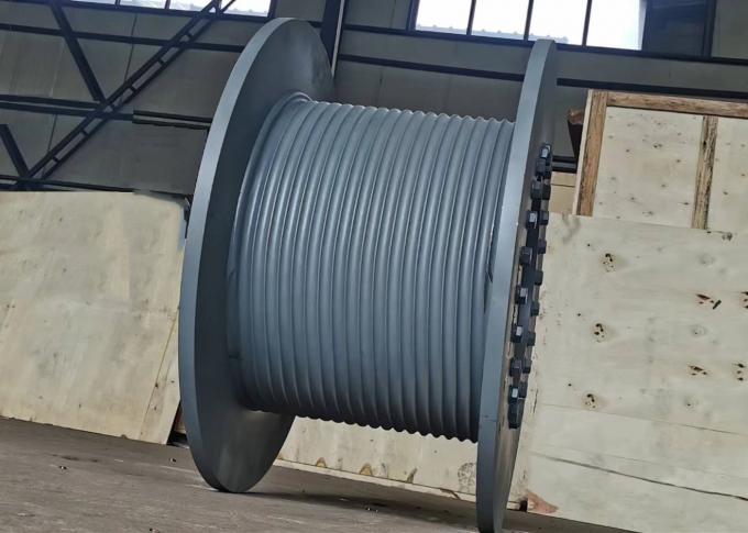 ทาวเวอร์เครนกว้านกลองพร้อม Lebus Grooving Cable Drum Spooling Wire Rope